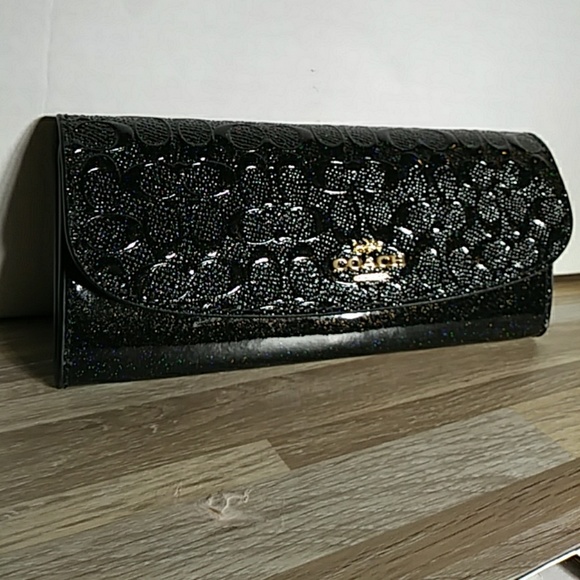 Coach | Bags | Coach Wallet Glitter Space Nasa Black Brand New | Poshmark